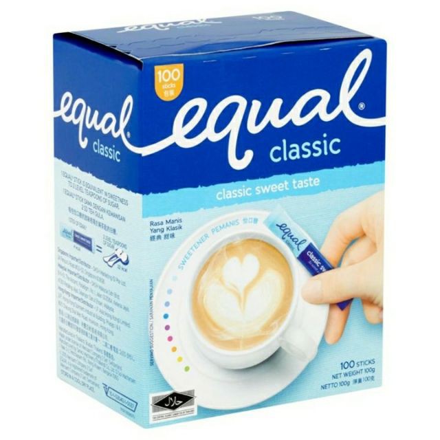 EQUAL CLASSIC STICKS 100S (ZERO CALORIE SWEETENER) | Shopee Malaysia