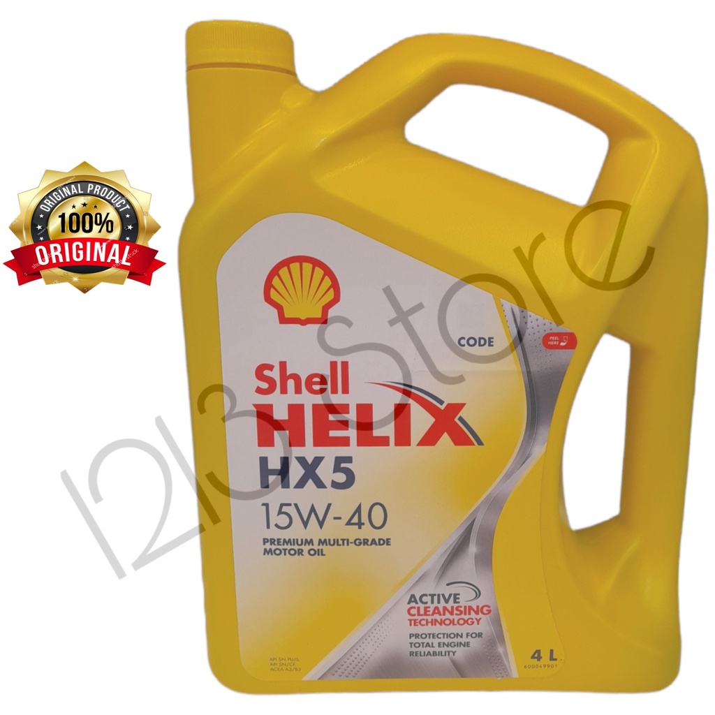 MINYAK HITAM SHELL HELIX HX5 15W-40 4L ORIGINAL THAILAND ENGINE OIL ...