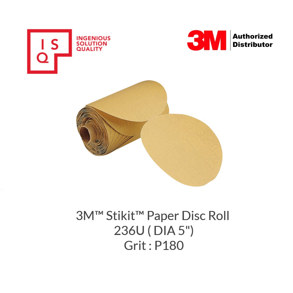 3M Stikit Paper Disc Roll 236U, 5 in x NH (Grades80 ...