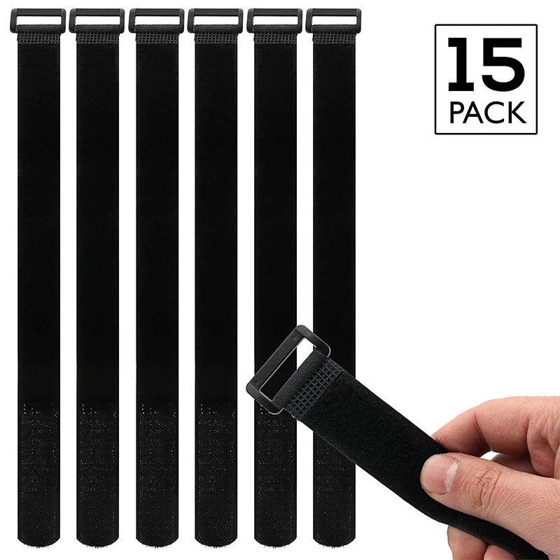15Pcs Black Magic Band/ Nylon Cable Tie Buckle Magic Strap | Shopee ...
