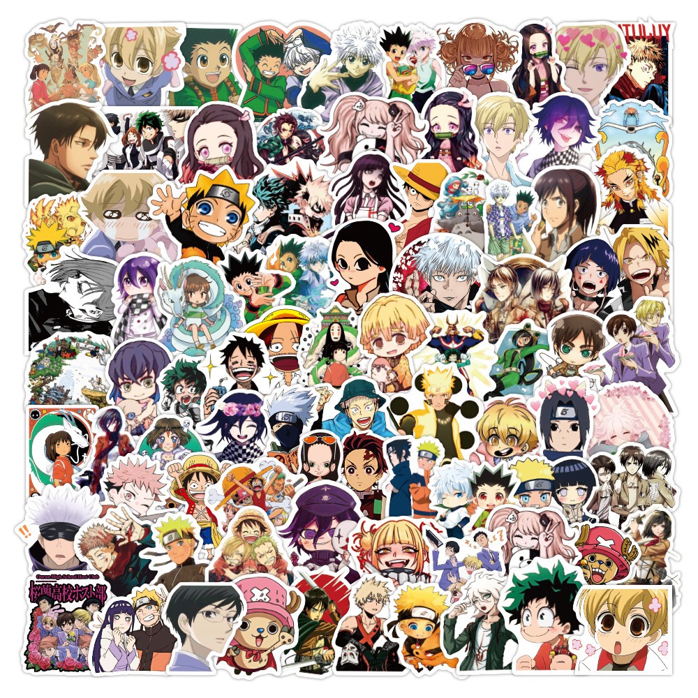 100/50/25/10PCS Hot Mixed Anime Sticker My Hero Academia Demon Slayer ...