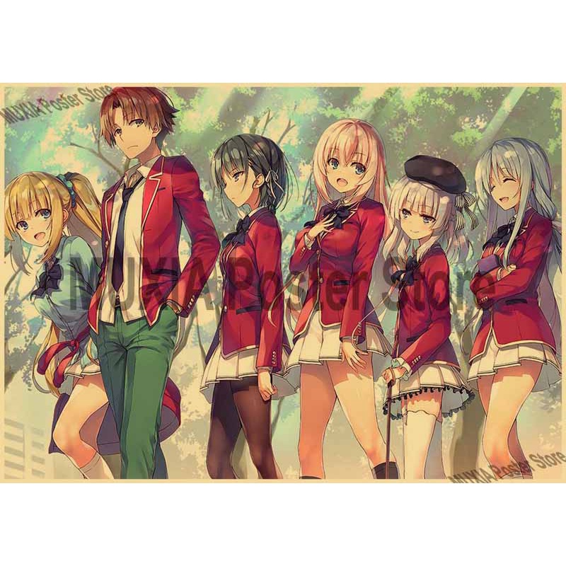 42X30CM Hot Anime Classroom of The Elite Poster Home Decor Kraft Paper ...