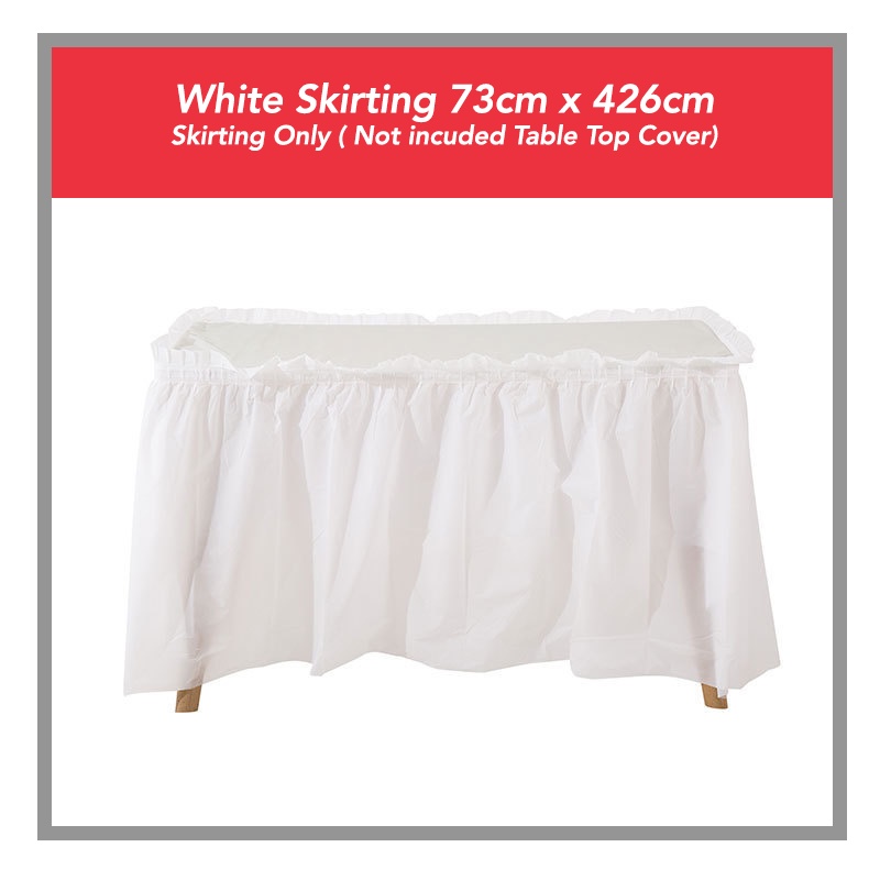ACEVE DREAM READY STOCK 1 Piece Disposable PEVA Party Table Skirting ...