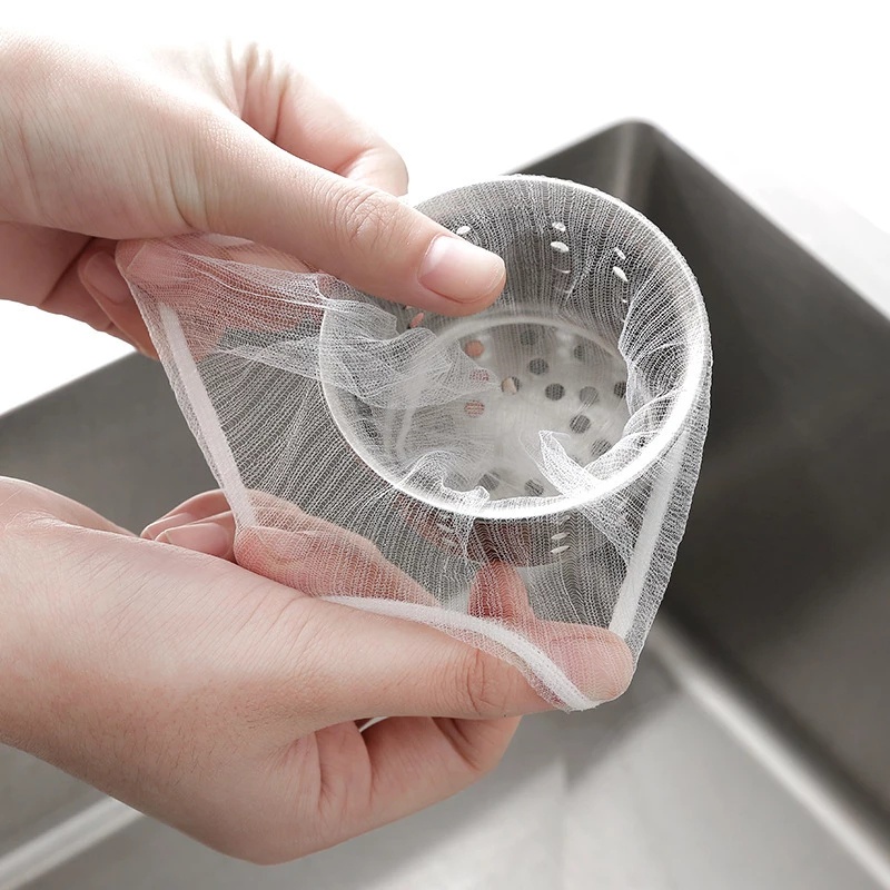Disposable Sink Filter Drain Strainer Mesh Bag Trash Filter Bag Kitchen ...