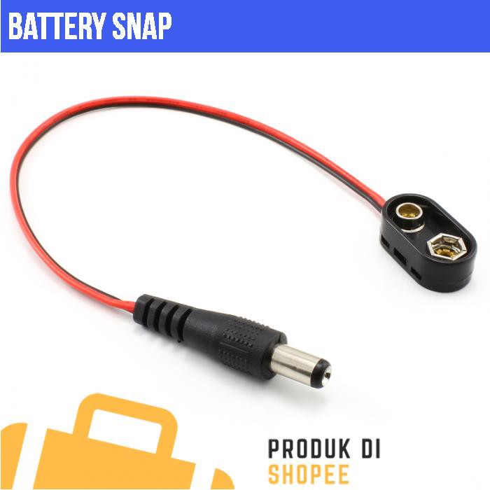 Battery Snap 9V c/w Male Dc Plug (2.1mm) Arduino Robotic | Shopee Malaysia