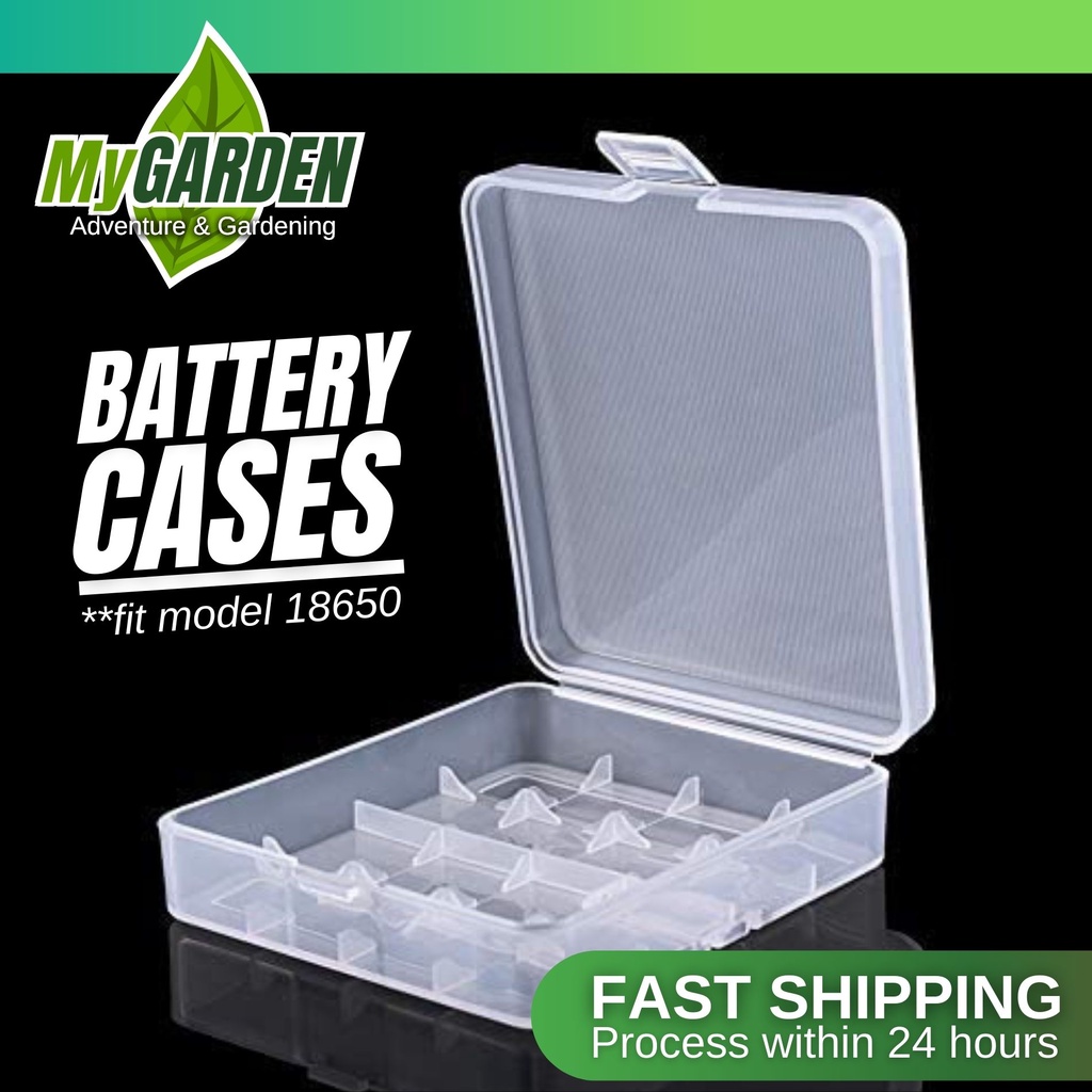 4 Slot 18650 Battery Cases -Safe Storage Holder Rechargeable Batteries ...