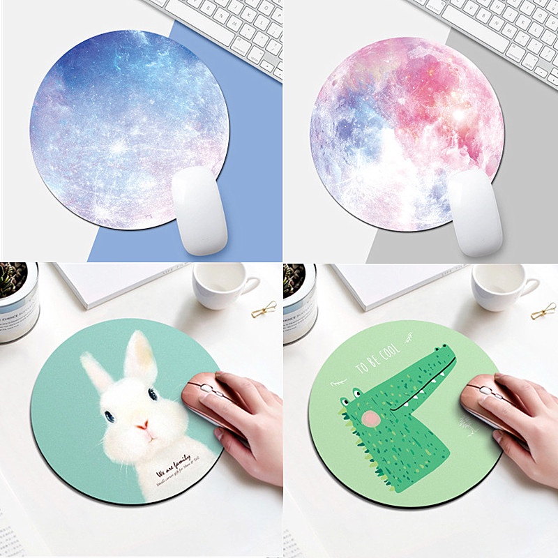 Comfortable Round Mouse Pad Planet Series Mat Desktop Non-slip Rubber ...