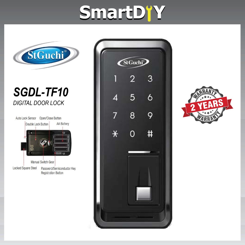 ST GUCHI SGDL-TF10 DIGITAL DOOR LOCK | Shopee Malaysia