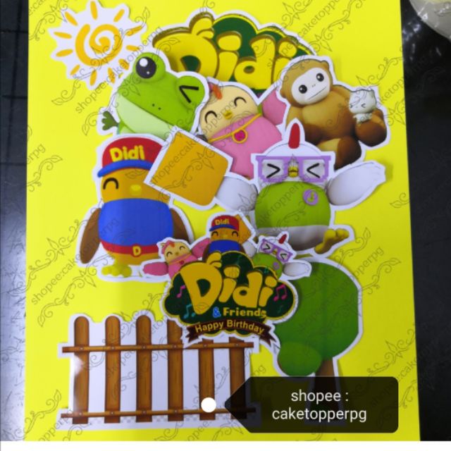 Didi and friends topper cake topper (1set) | Shopee Malaysia
