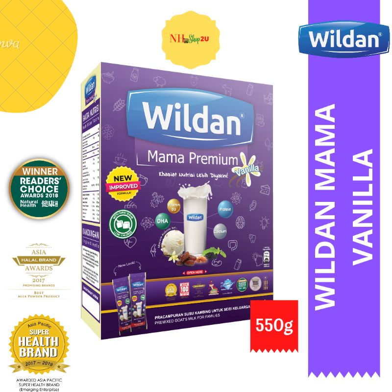 Wildan Mama Premium Vanilla susu kambing asli sachet 550g ibu ...