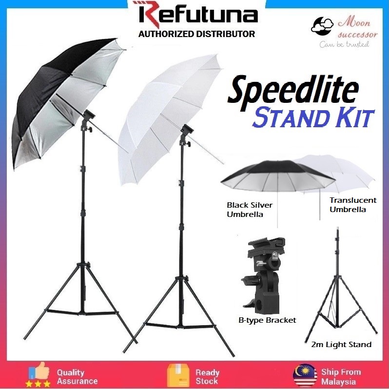 Refutuna Light Stand Flash Bracket Mount Umbrella Flash Speedlite ...
