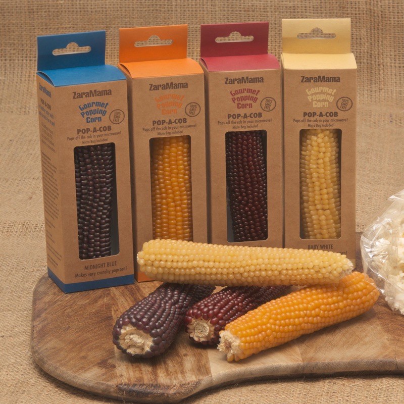 ZaraMama Gourmet Popcorn/Popping Corn - Pop-A-Cob - Microwave Popcorn ...
