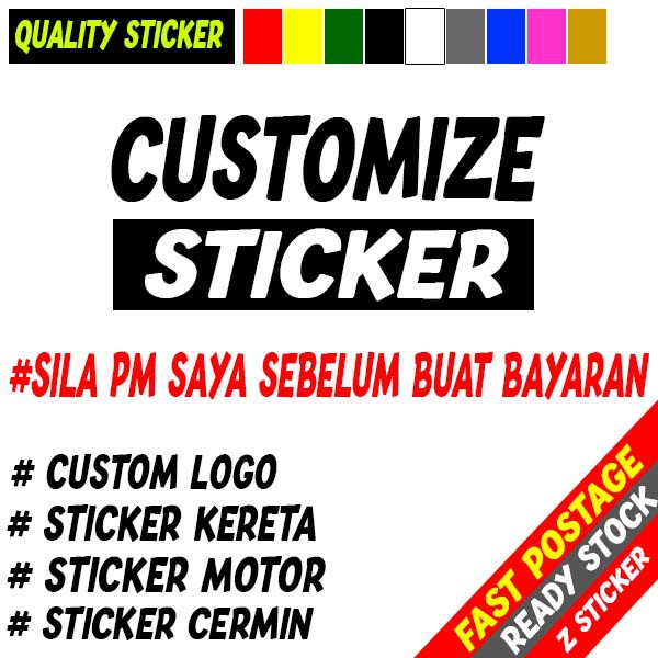Customize Sticker || Sticker Kereta || Sticker Motor || Sticker Team ...