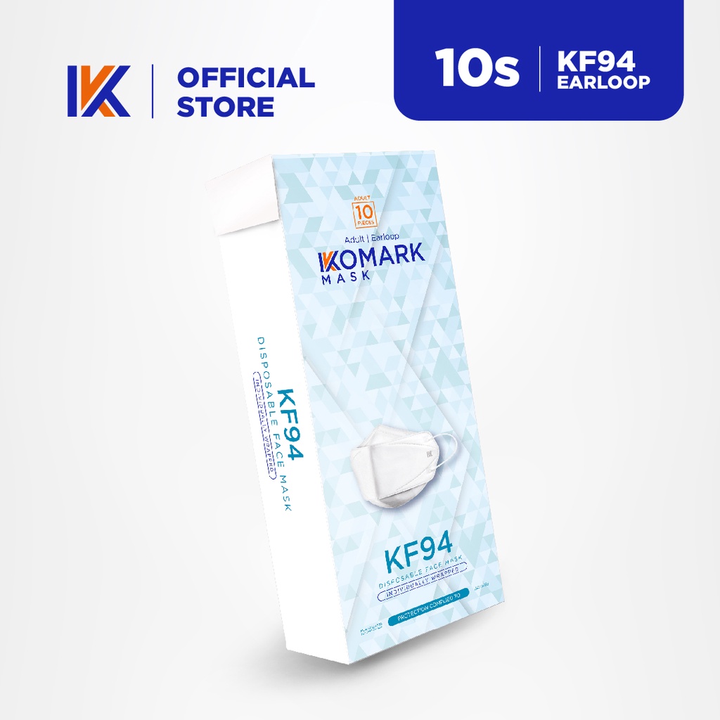 Komark Mask Adult's KF94 Mask - White (10pcs) | Shopee Malaysia