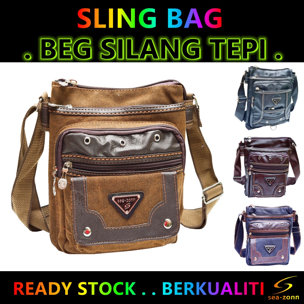 SEAZONN BEG LELAKI SILANG TEPI BEG SANDANG MEN SLING BAG CROSSBODY ...