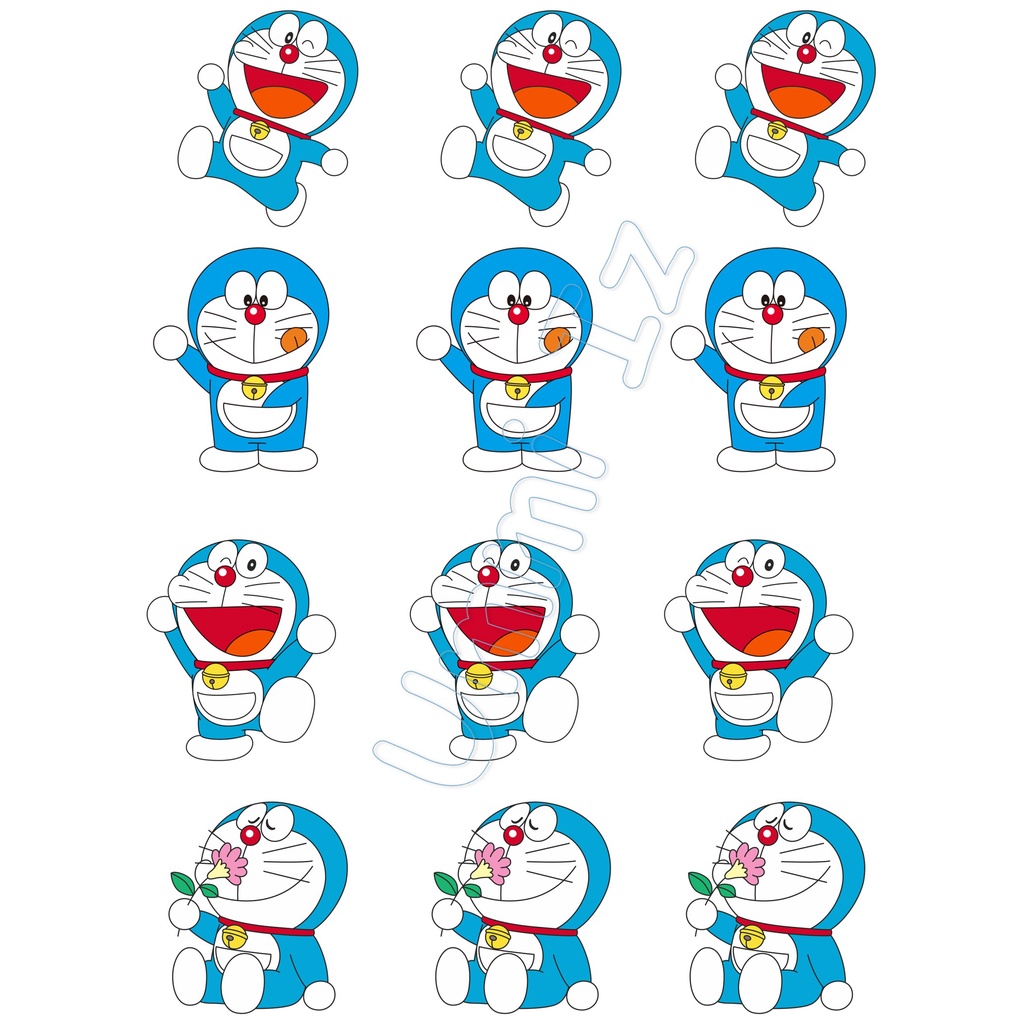 12pcs Doraemon cupcake topper | Shopee Malaysia