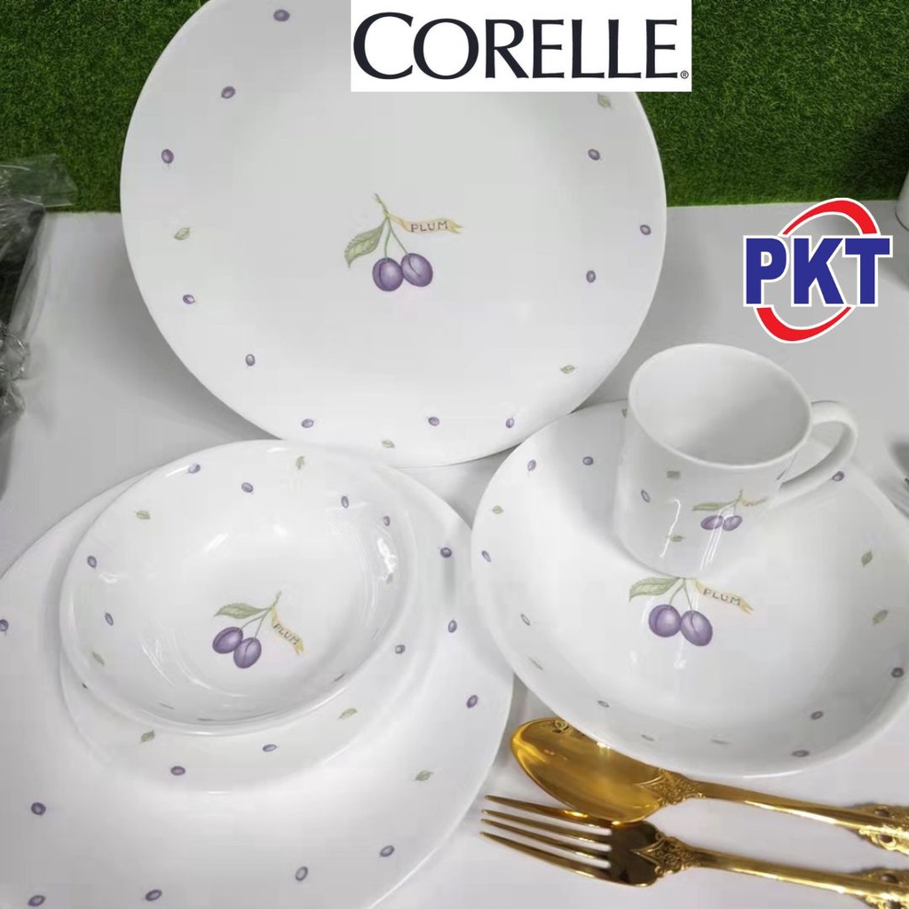 CORELLE PLUM 20PC DINNER SET WITH MUG PU // SET MAKAN CORELLE 20PC ...