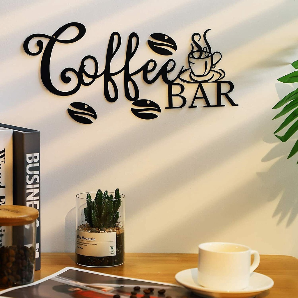 Rustic Coffee Bar Sign, Metal Wall Decor, Wrought Iron Crafts, Coffee ...