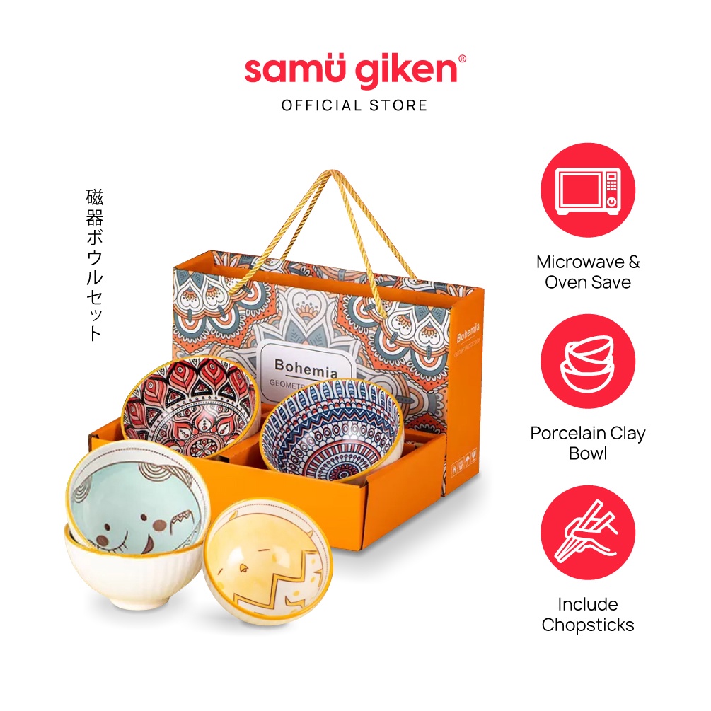 Samu Giken Bowl Set Bohemian Style Bowl Porcelain Bowl Ceramic Bowl ...