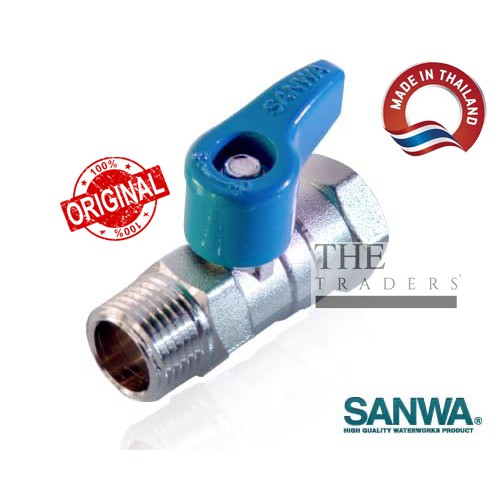 The Traders SANWA Premium 15MM 1/2" HEAVY DUTY BALL TAP MINI BALL VALVE, ANGLE BALL VALVE GATE ...