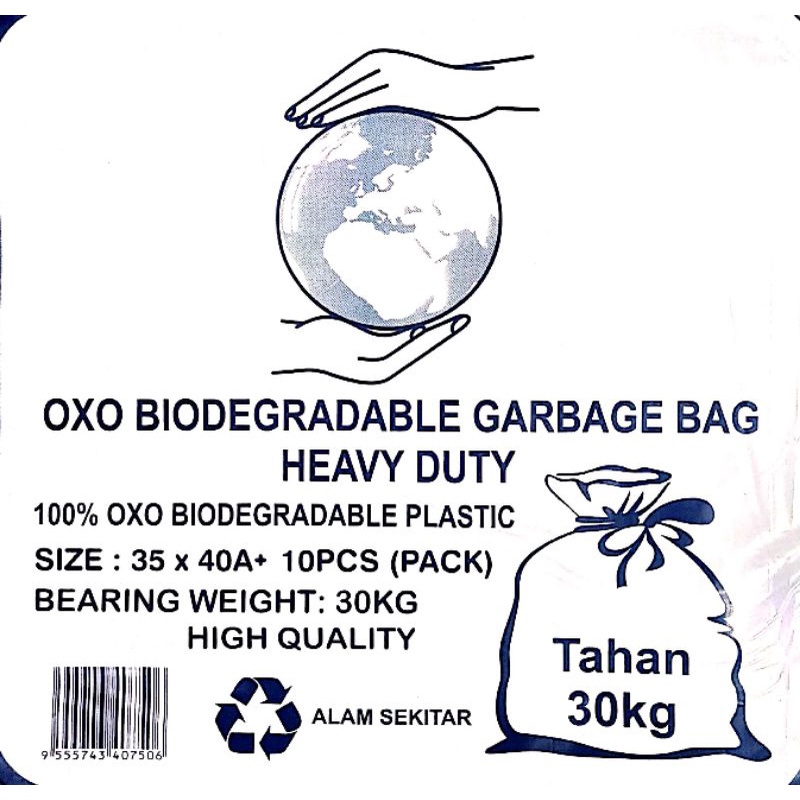 (10pcs) 100% OXO BIODEGRADABLE GARBAGE BAG (HEAVY DUTY) | Shopee Malaysia