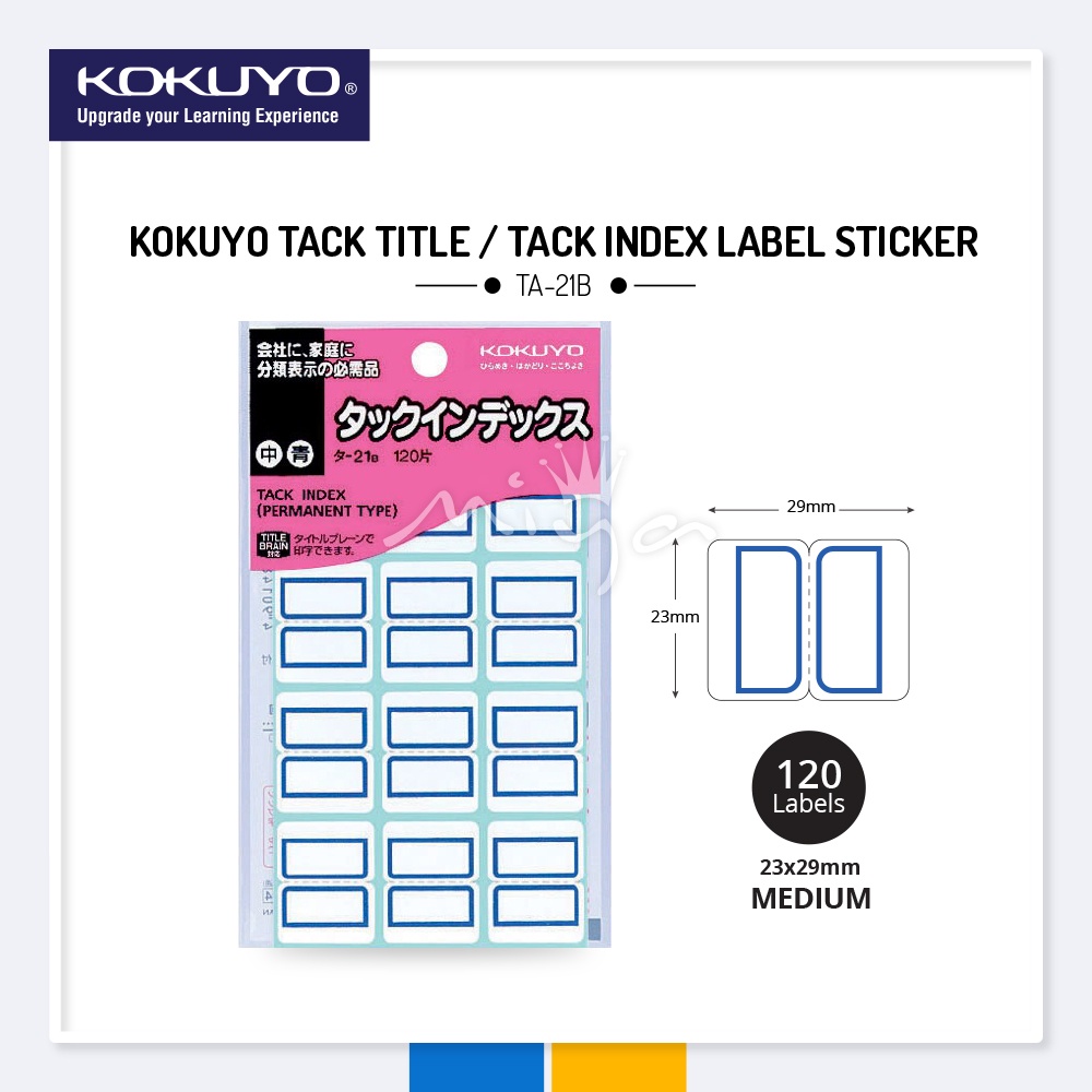 Kokuyo Tack Title / Tack Index label sticker TA-20/21/22/23 | Shopee ...