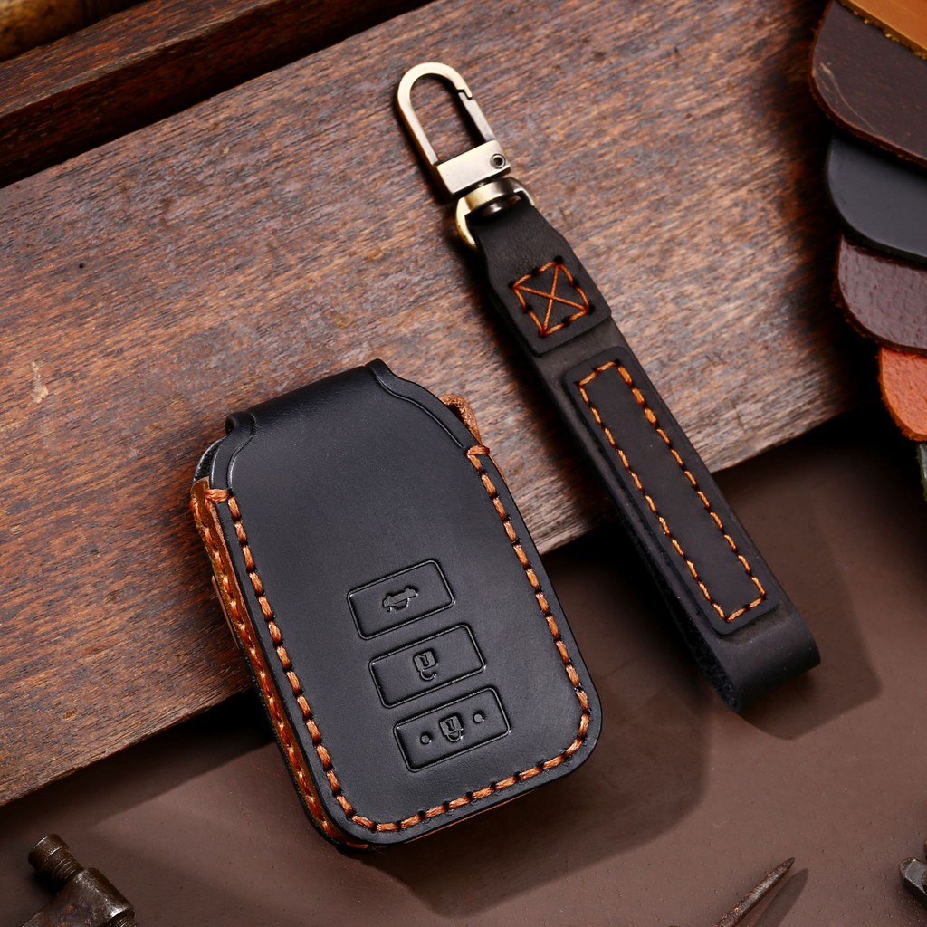 Toyota Vios Car Key Cover, Leather Case (Handcraft, Real Leather ...