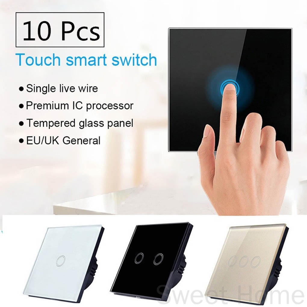 WIFI Smart Wall Light Panel 1 Gang Touch Screen Wireless Switch APP ...