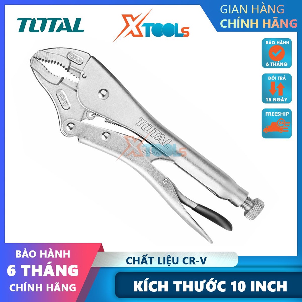 Total THT 10inch Jaw Pliers191001 Sturdy nickel-plated cr-v steel ...