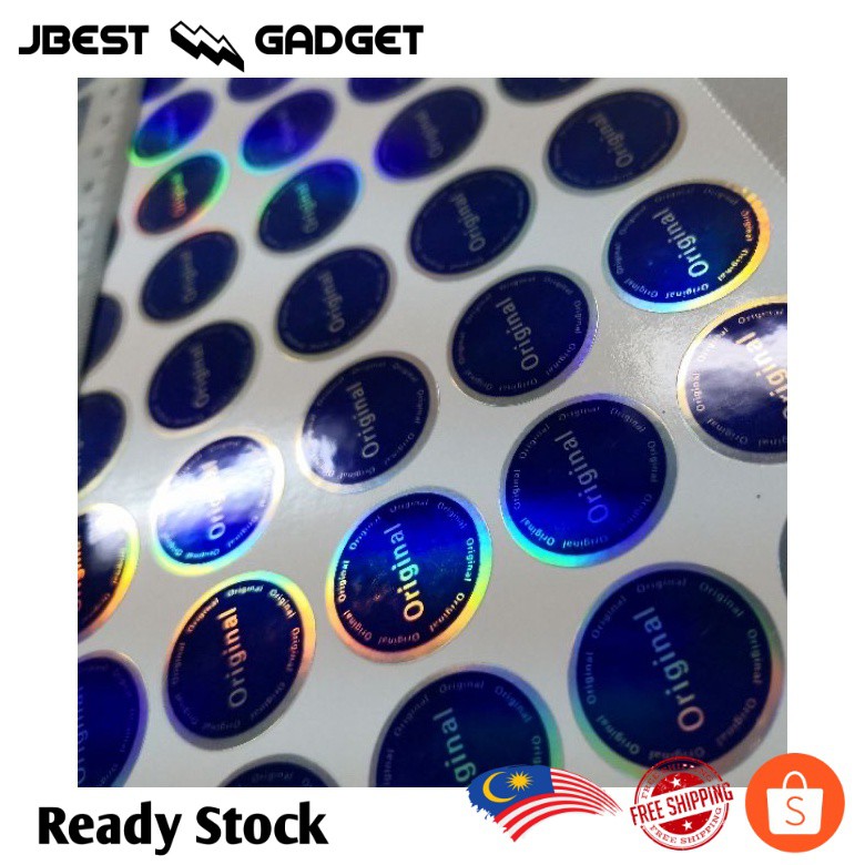 Original shining blue round sticker sticker label | Shopee Malaysia