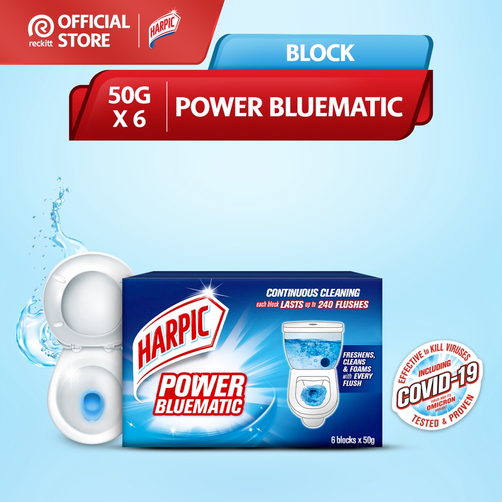 Harpic Power Bluematic In-Cistern Block Clearner Clorox Tru-Blu Toilet ...