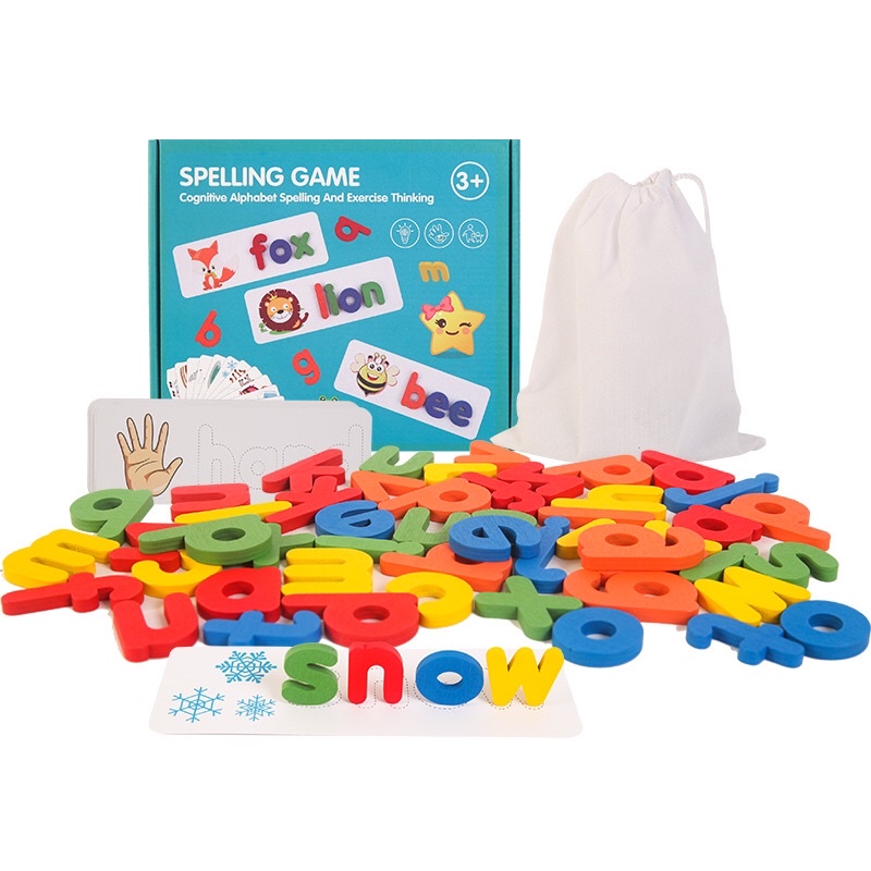 English Spelling Game Alphabet Letter ABC Montessori Early Educational ...