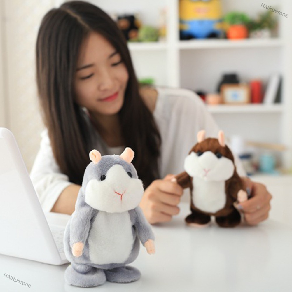 HAIRperone Talking Toy Hamster Plush Mimicry Imitate Record Repeat ...