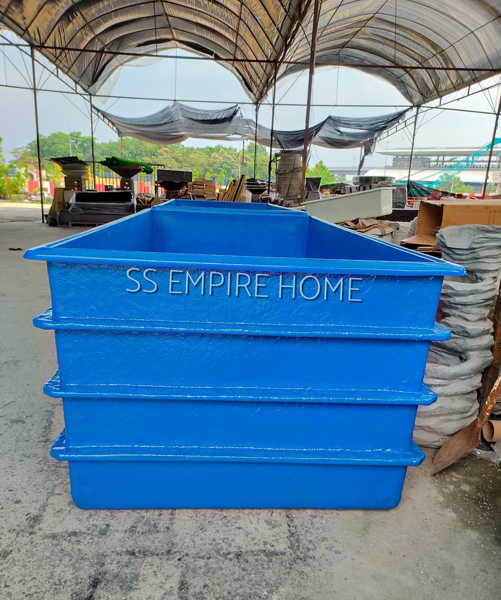 NEX 8 x4 Large Fiberglass Fish Tank Water Pond Aquarium Heavy Duty ...