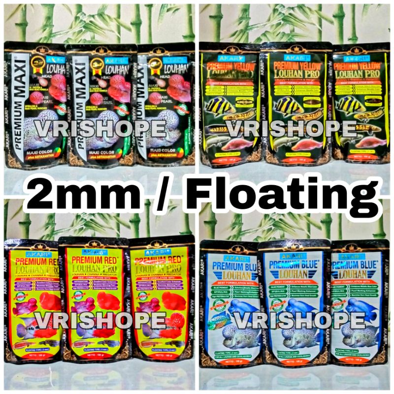 Akari Premium Blue Yellow Red Maxi Louhan Pro 100gr, Louhan Channa ...