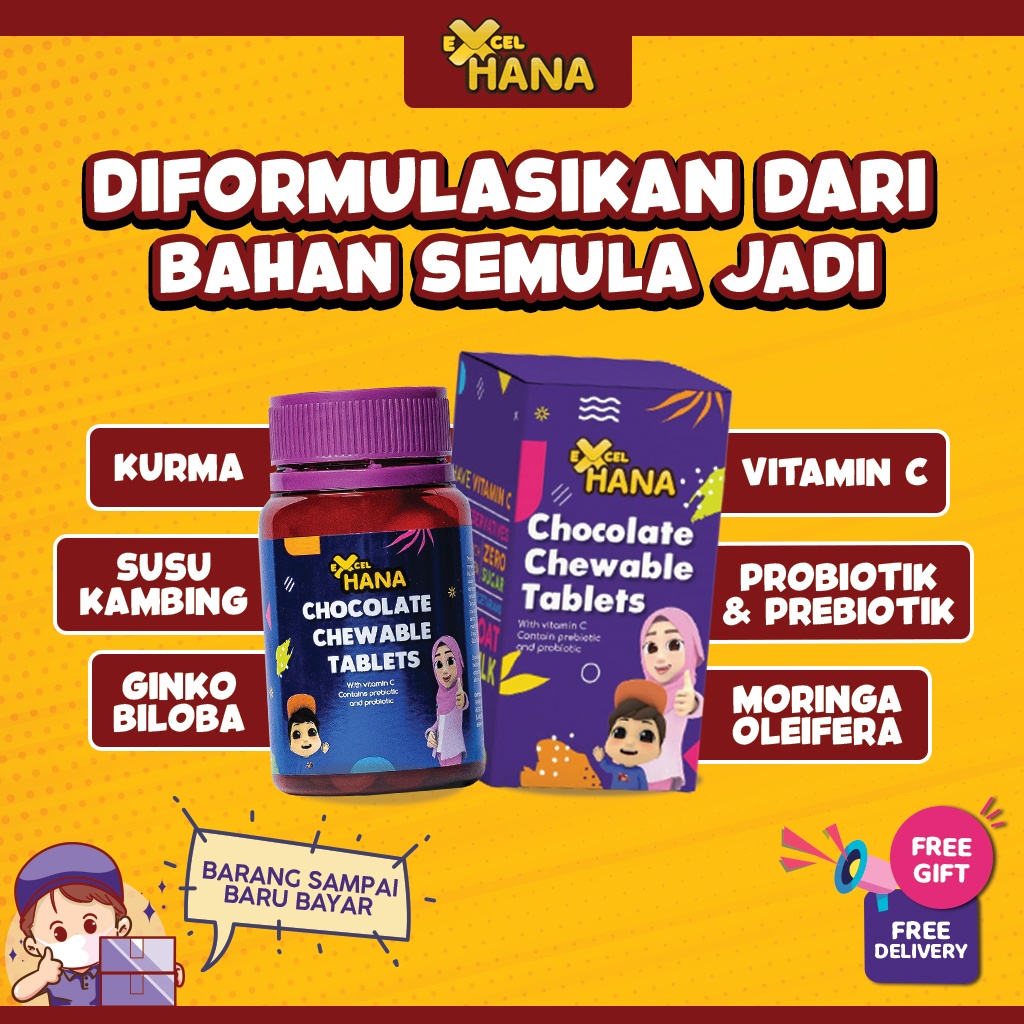 BRAIN Excel Hana excelhana Vitamin minda anak Supplement for kids Minda Cergas BOOSTER KANAK ...