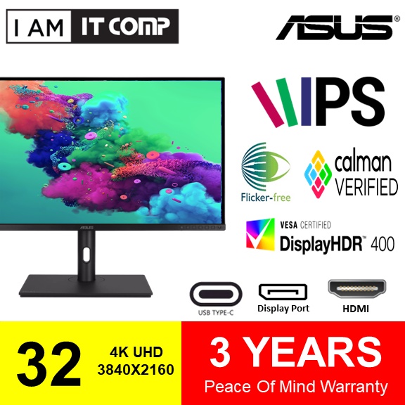ASUS 32 Inch ProArt Display PA329CV 4K UHD(3840 x 2160) ,IPS ,60Hz ,100 ...