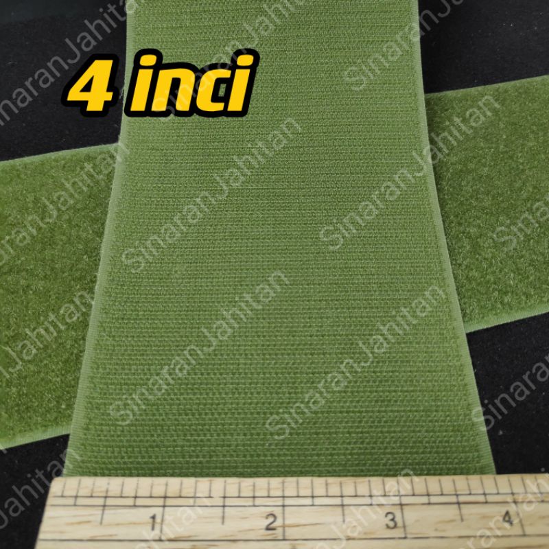 Velcro Tape Hijau Askar 1 inci - 4 inci / Army Green Velcro Tape /Army ...