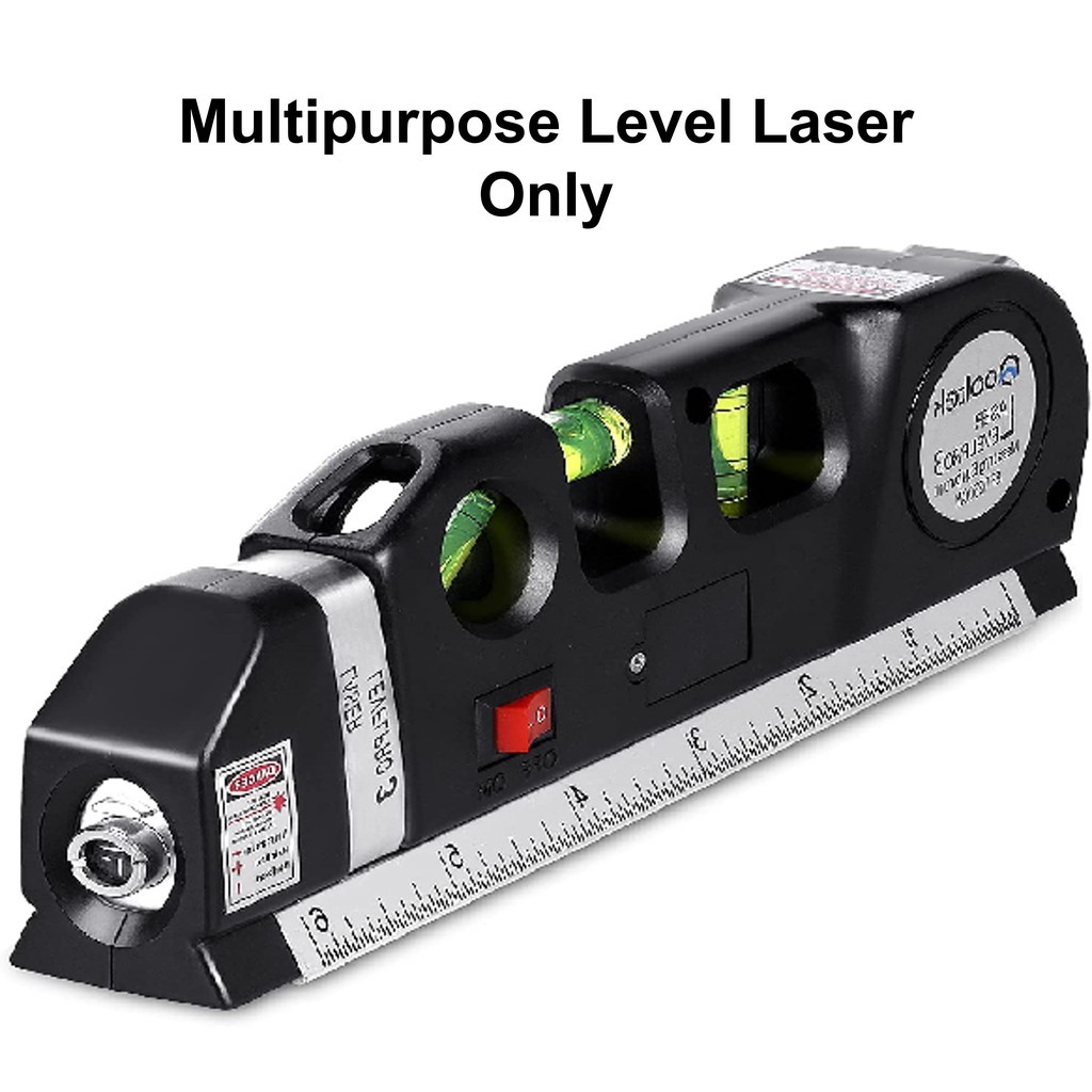 Pita Pengukur Lazer / Multipurpose Level Laser Horizon Vertical Measure Tape Aligner Bubbles ...