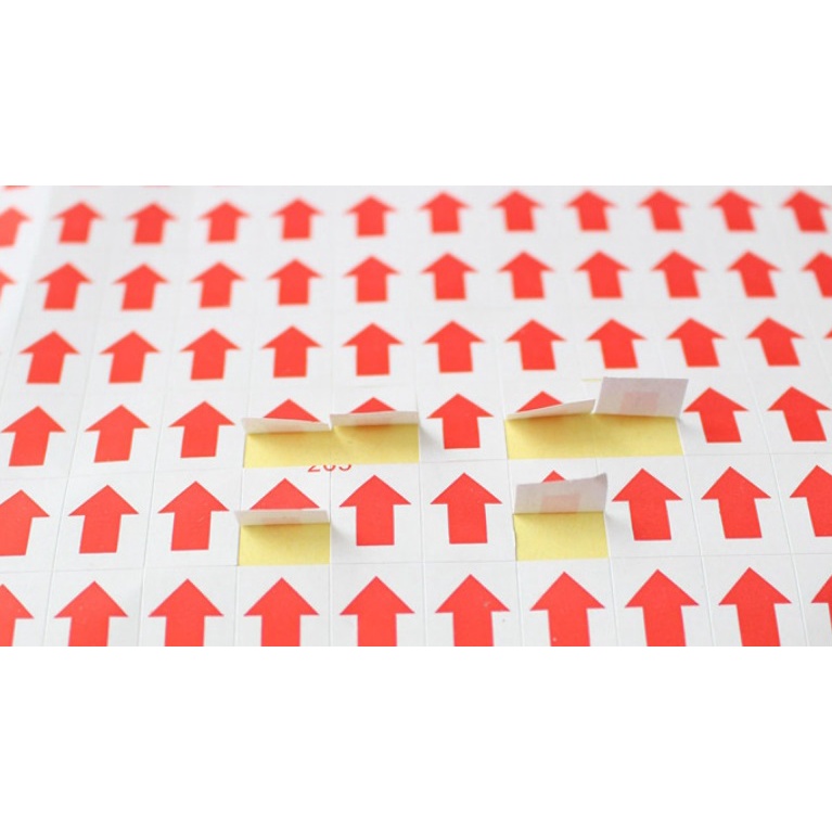 Red Arrow Sticker Mistake Defectives Marking for Pointing Rework Label ...