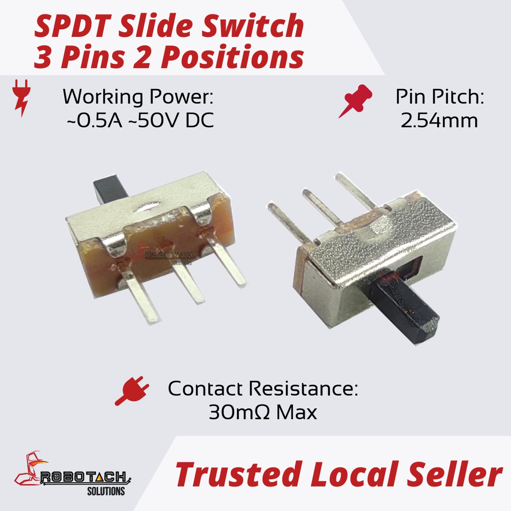SPDT Slide Switch 3 Pins 2 Positions | Shopee Malaysia