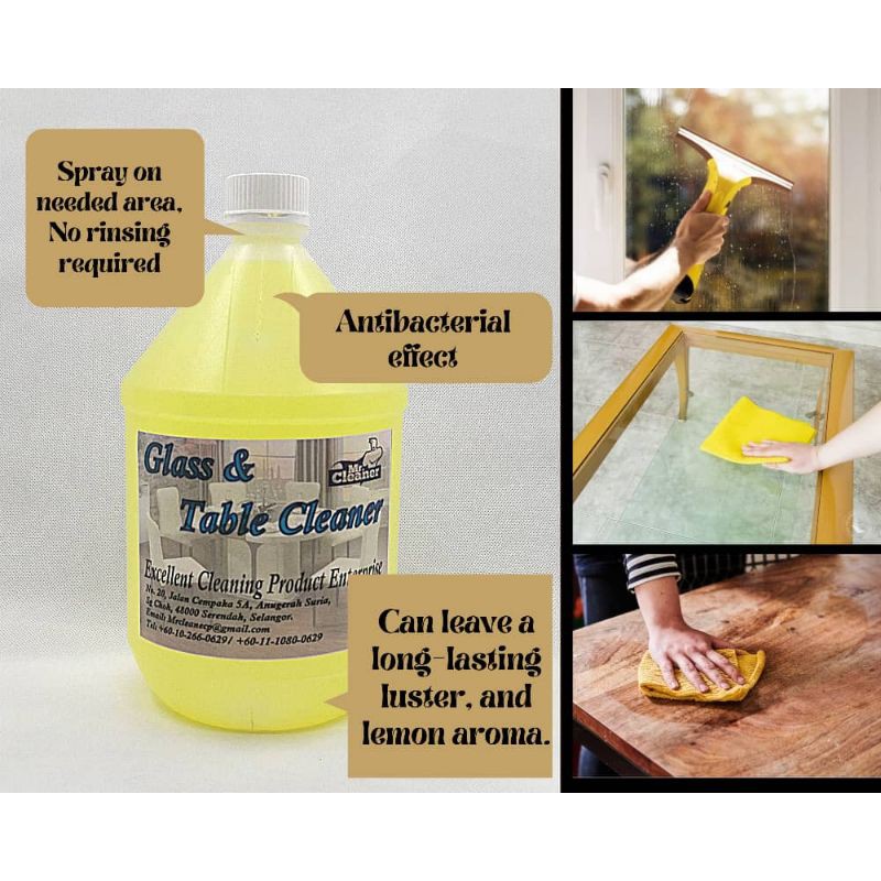 Glass and table function cleaner (Anti Bacteria /Dust /Fingerprint ...