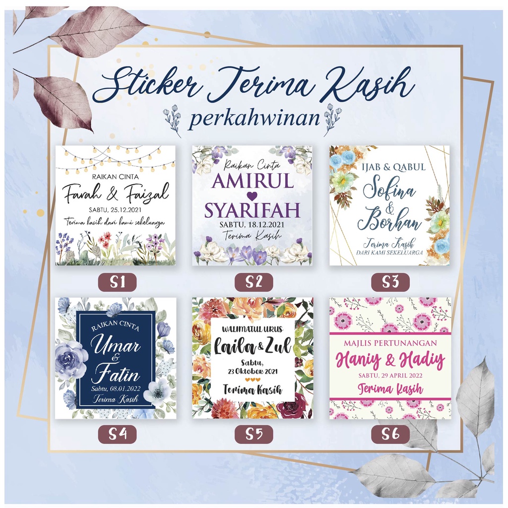 Thank You Sticker Doorgift kahwin Wedding Sticker | Shopee Malaysia