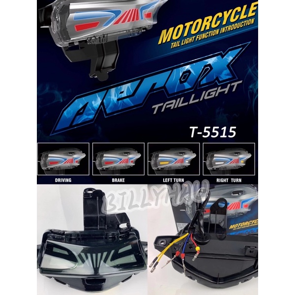 YAMAHA NVX155 V1 AEROX 155 Tail lamp motorcycle with Brake lights turn ...