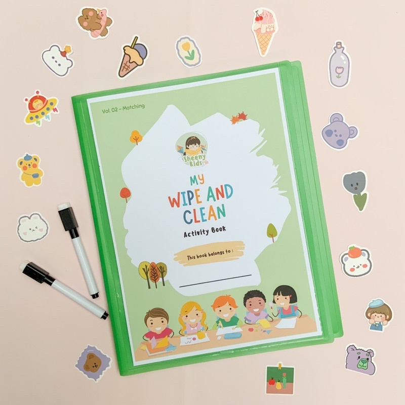 Wipe and Clean Worksheet Vol. 2 (Tracing & Matching) for toddlers aged ...