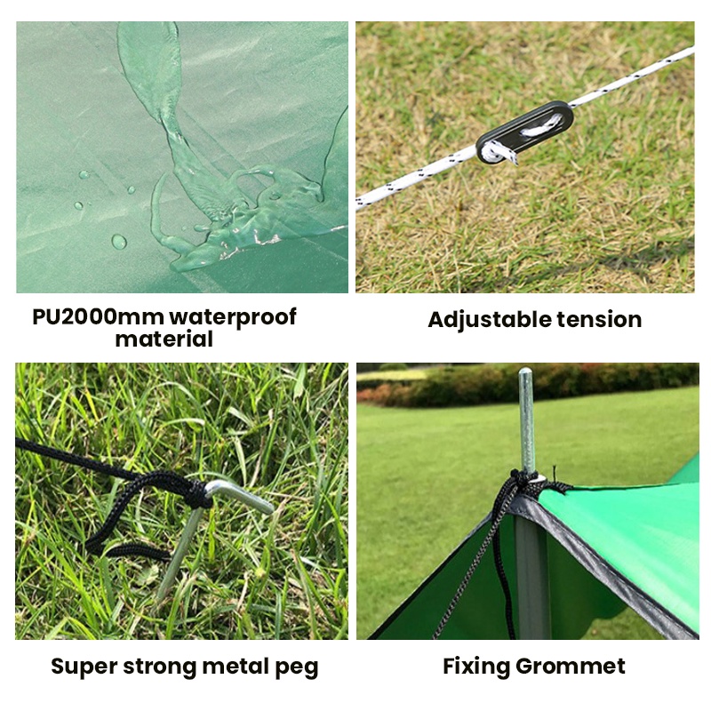 JDEX [300x300cm] Flysheet Waterproof Bumbung Khemah Camping Sun Shade ...