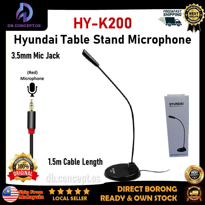 Hyundai HY-K200 TABLE STAND MICROPHONE FOR PC | Shopee Malaysia