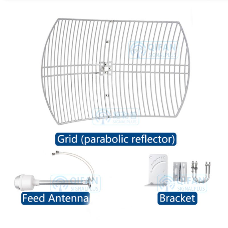 dual polarization parabolic antenna MIMO Feed version 4 High gain 30dbi ...