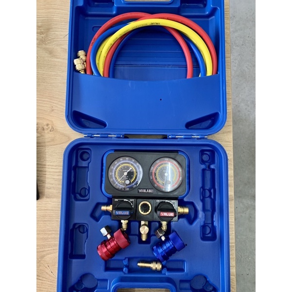MANIFOLD METER GAUGE BRAND VALUE R134a HIGH PERFORMANCE | Shopee Malaysia