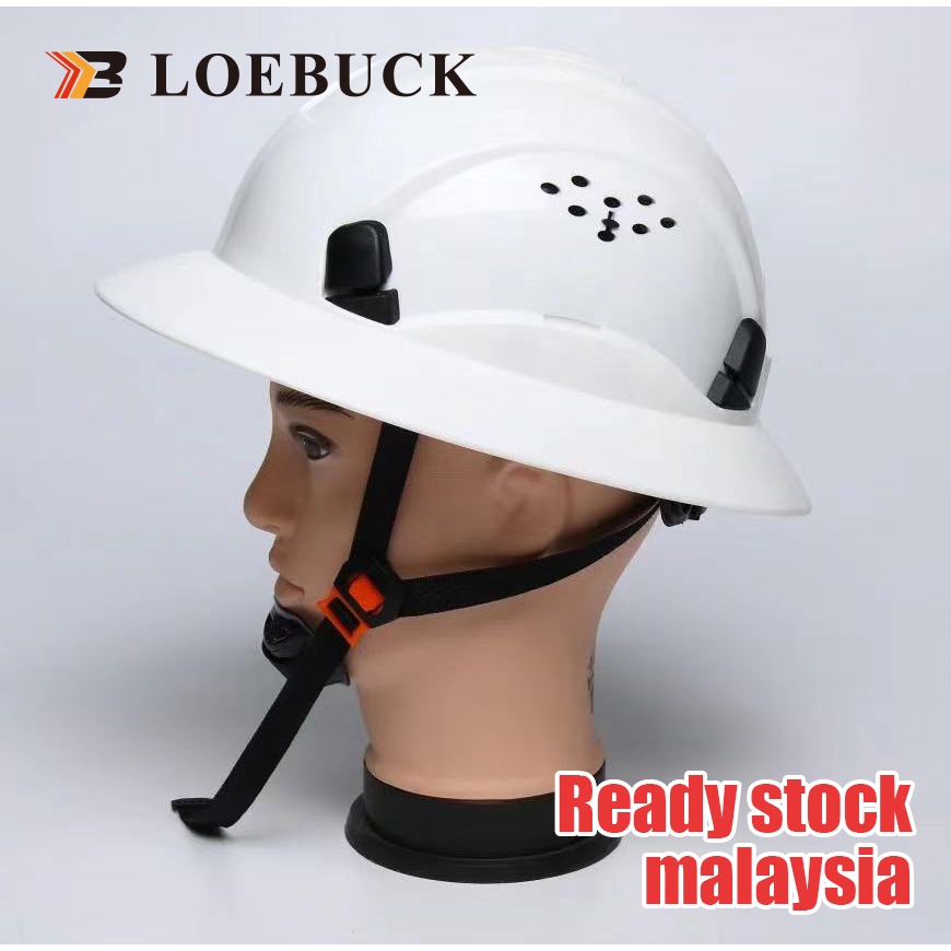 LOEBUCK STOCK READY full brim hard cap, adjustable HDPE safety helmet ...